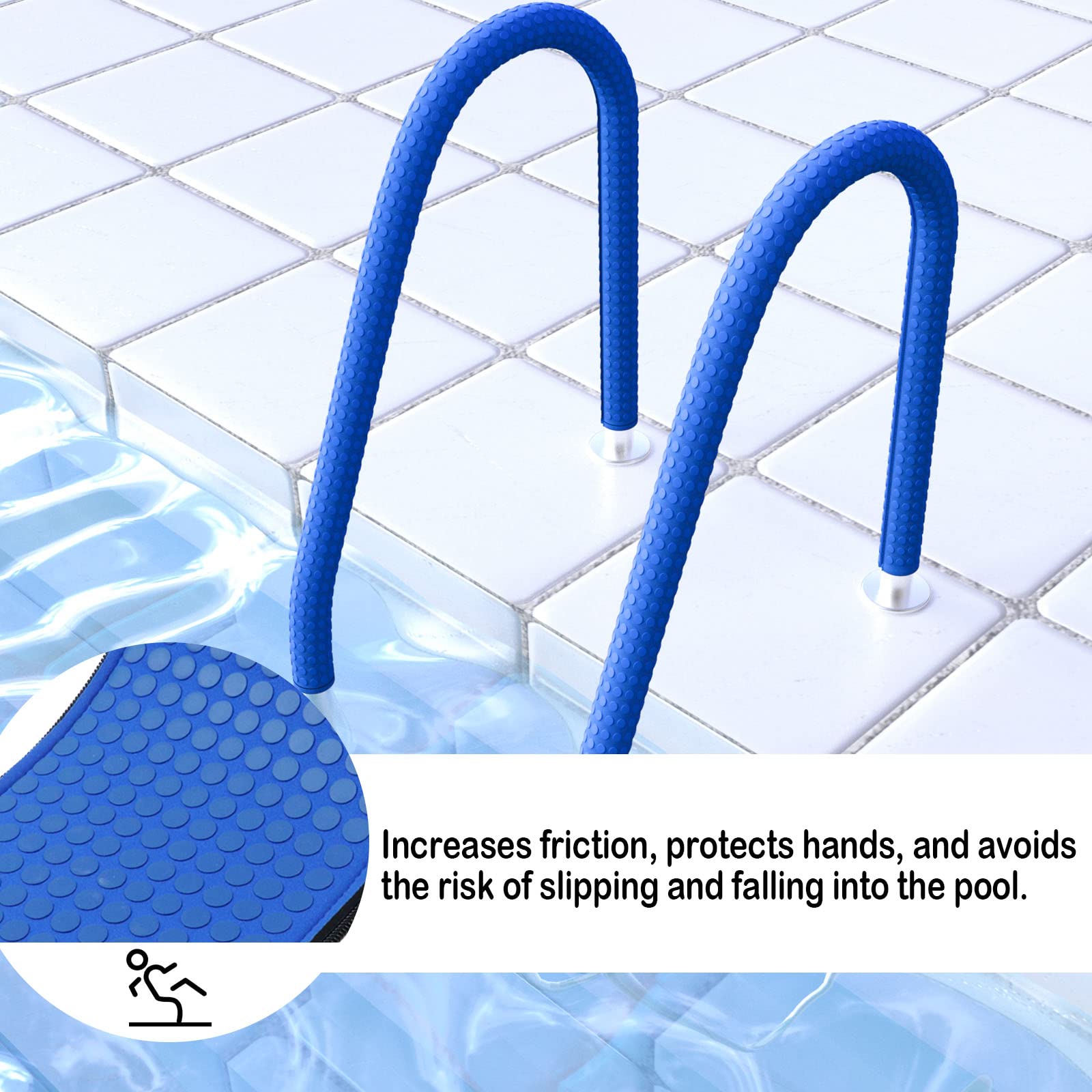 Snapklik.com : Raycity Non-Slip Pool Handrail Covers For Royal Blue ...