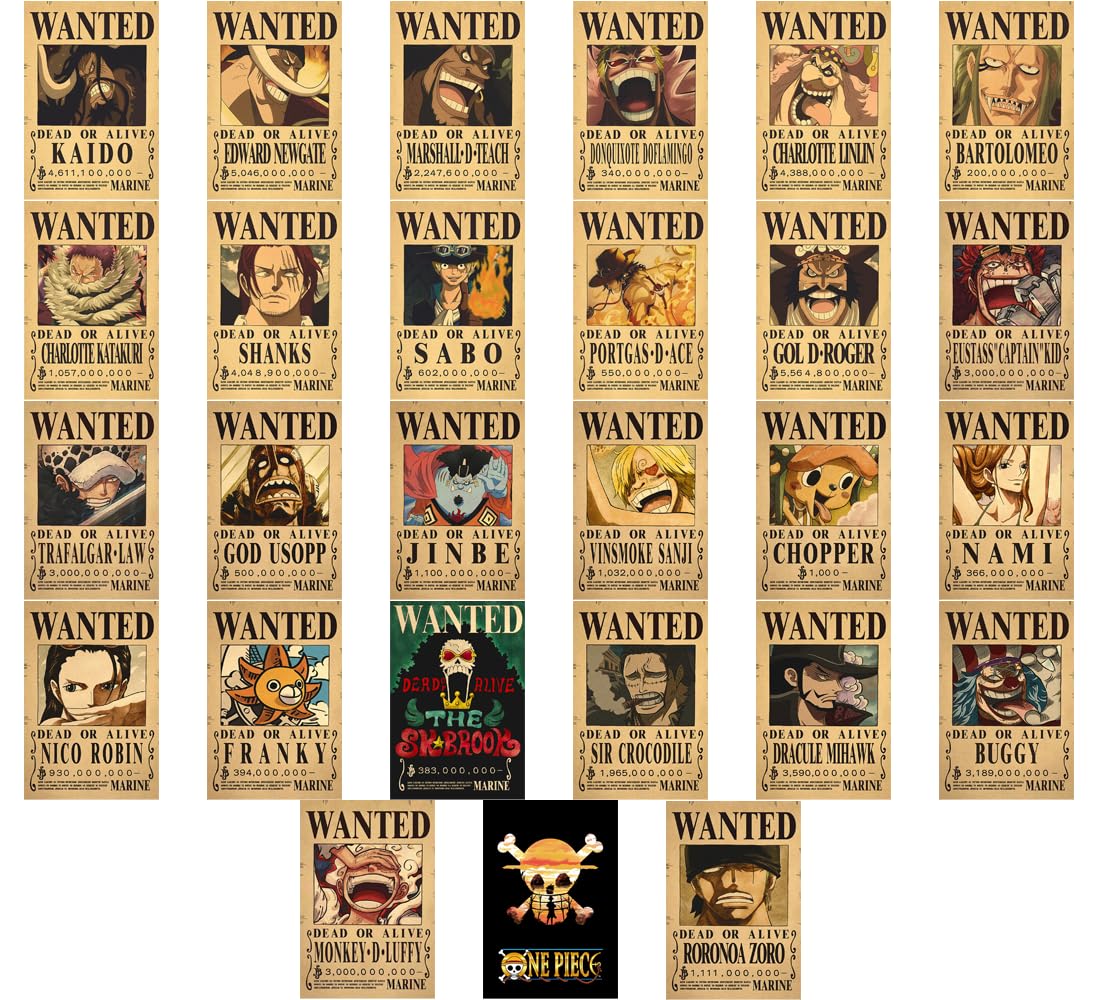 One Piece Wanted Posters One Piece Merch One Piece Bounty | Desertcart ...
