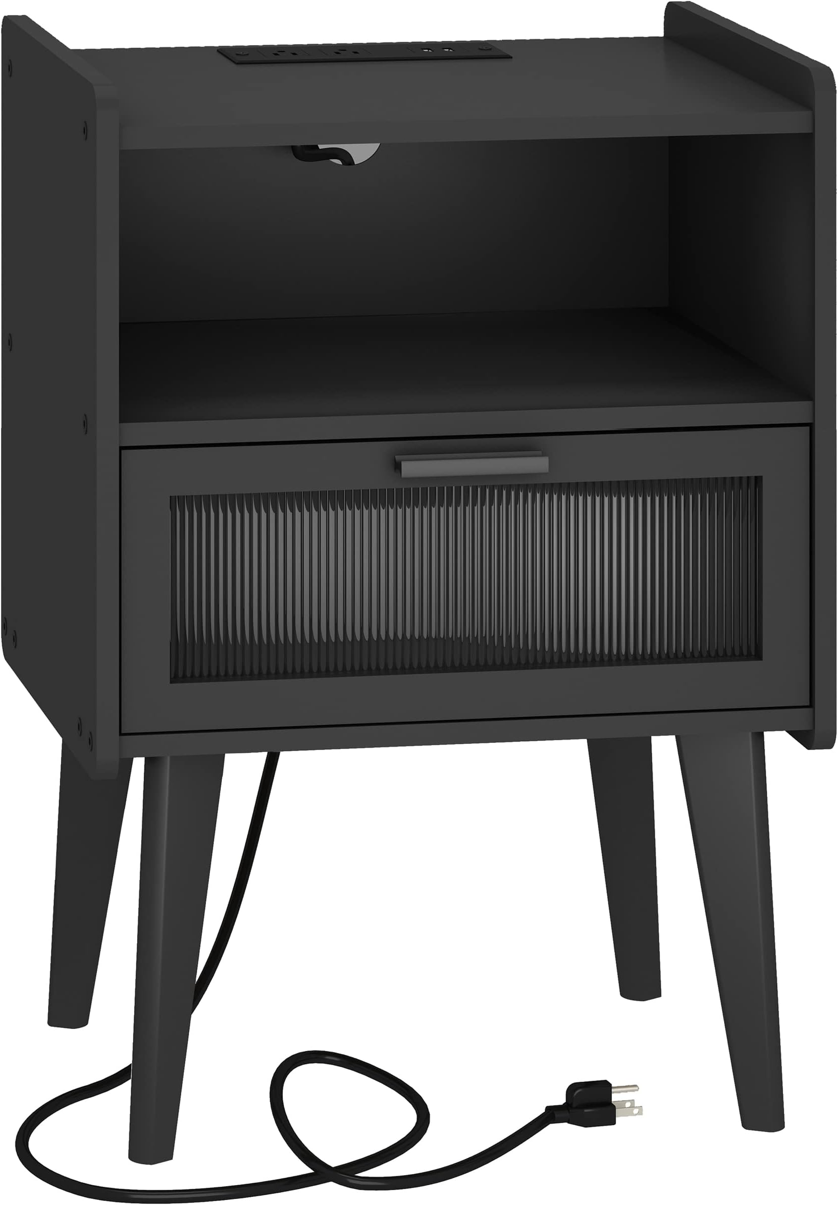 Amazon.com: Aobafuir Night Stand, Modern Nightstand with Drawers, End ...