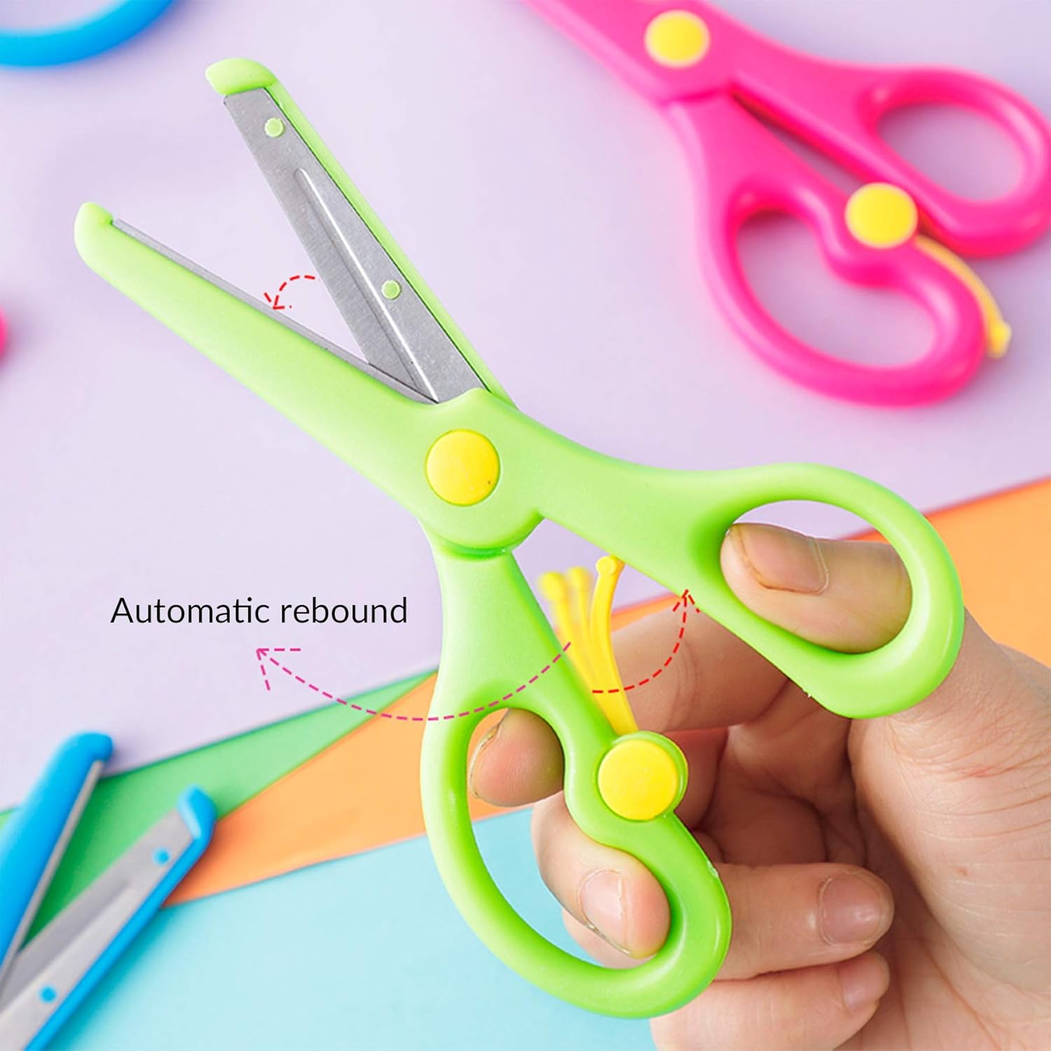 8 Pcs Children Safety Scissors,Student Blunt Tip Scissors,5 Inch ...