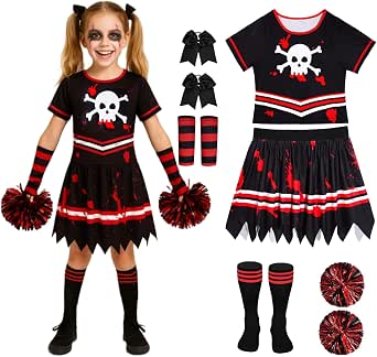 Amazon.com: Zombie Cheerleader Costume for Girls, Dead Scary Girls ...