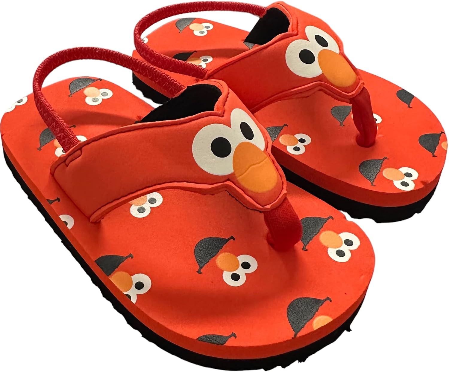 Amazon.com: Sesame Street Unisex-Child ELMO Face Slipper (Elmo Sandals ...