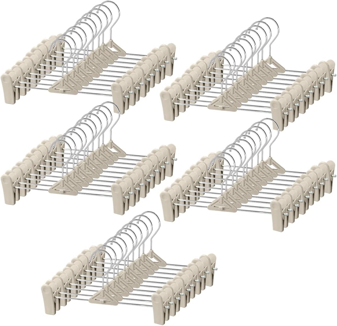 Amazon.com: Amber Home 12 Add-on Rose Gold Copper Metal Pant Hangers 5 ...