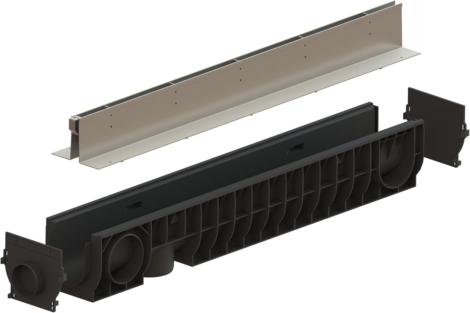 Vodaland - Stainless Steel Slot Drain System - 1/2 inch Slot Drain ...