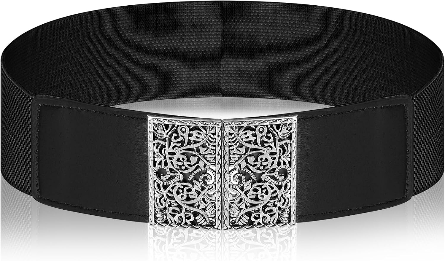 Jeffdad Adjustable Elastic Belt for Women, Women's Stretchy Belt, Wide ...