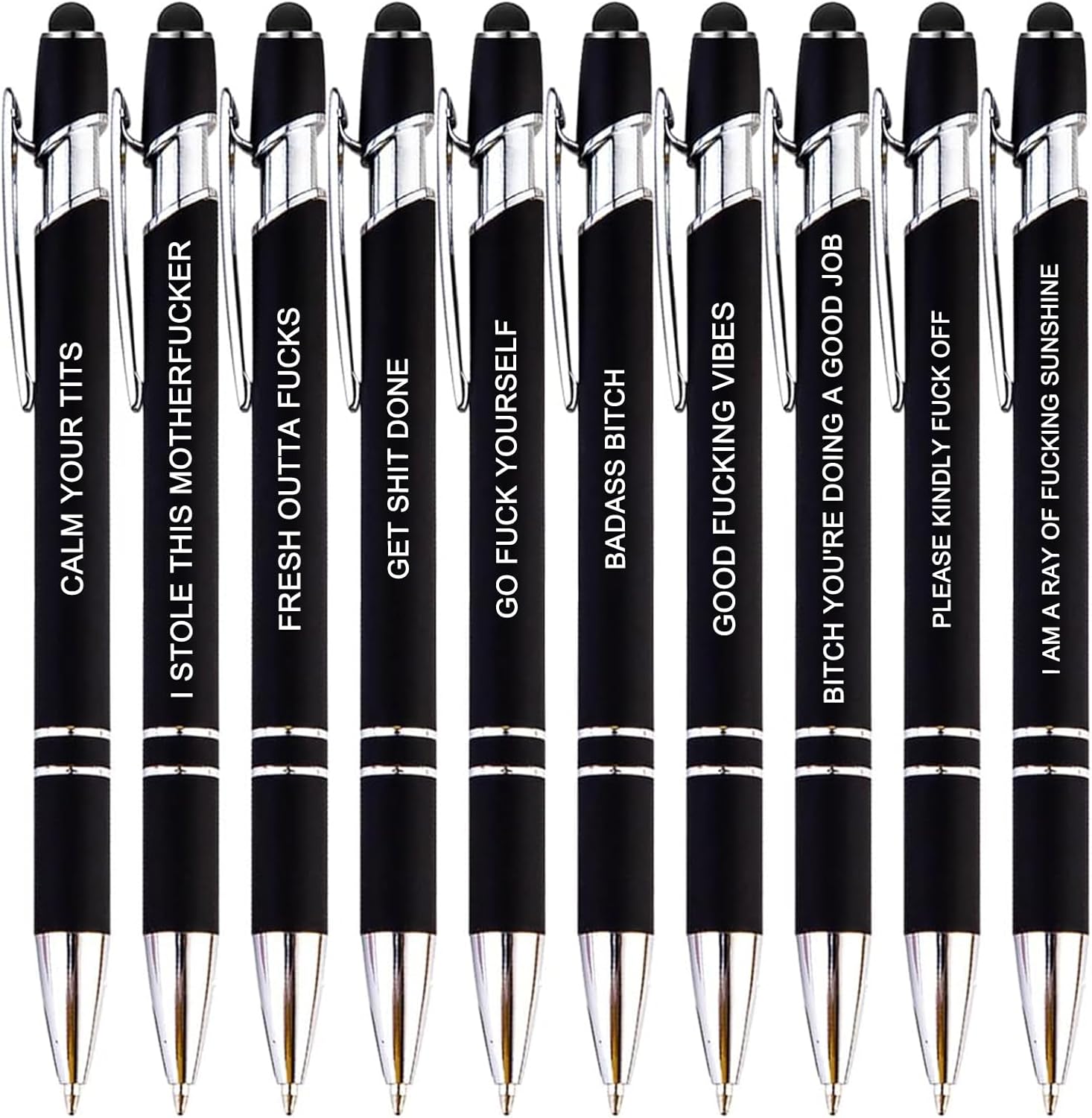 Amazon.com : hakeng 10Pcs Funny Adult Ballpoint Pen Set, Swear Word ...