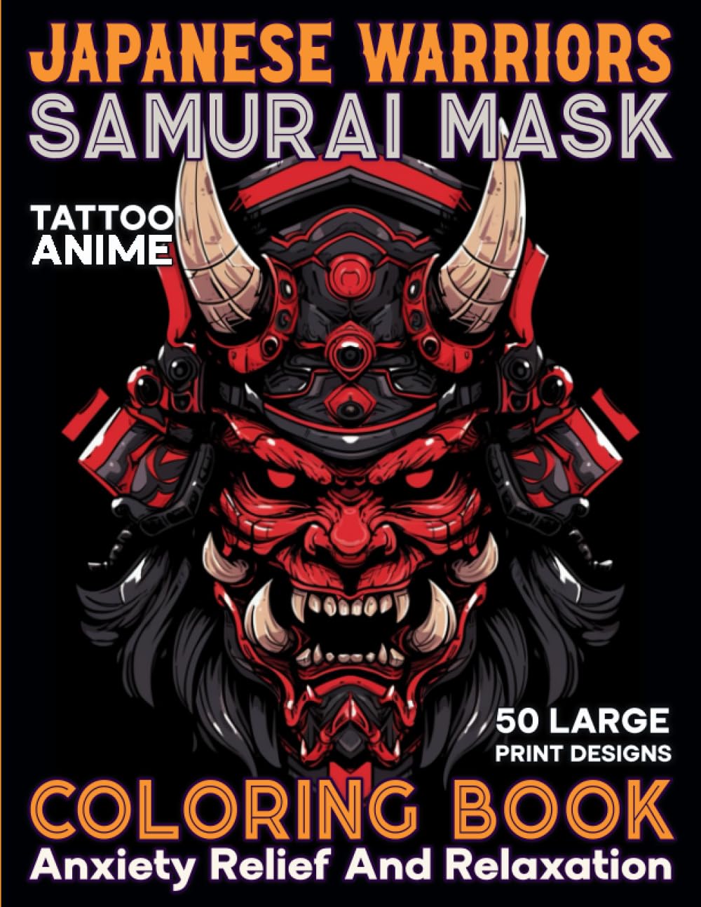 Amazon.com: Japanese Samurai Mask Coloring Book: Unique Japan Ninja ...
