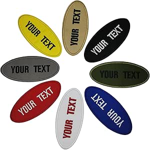 2Pcs Personalized iron on Name patch, Custom Embroidery Name Patches for Fastener,Uniform,Work ...