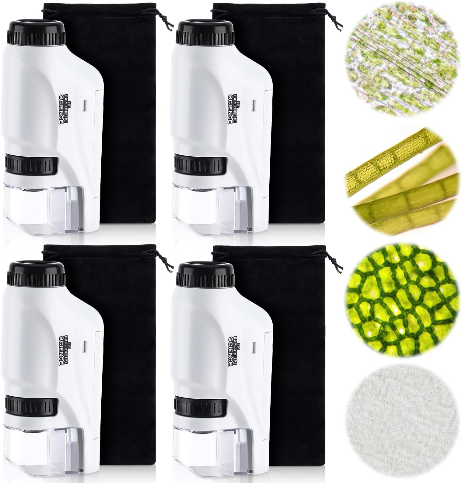 Amazon.com: Kanayu Pocket Microscope 60x-120x Power LED Lighted ...