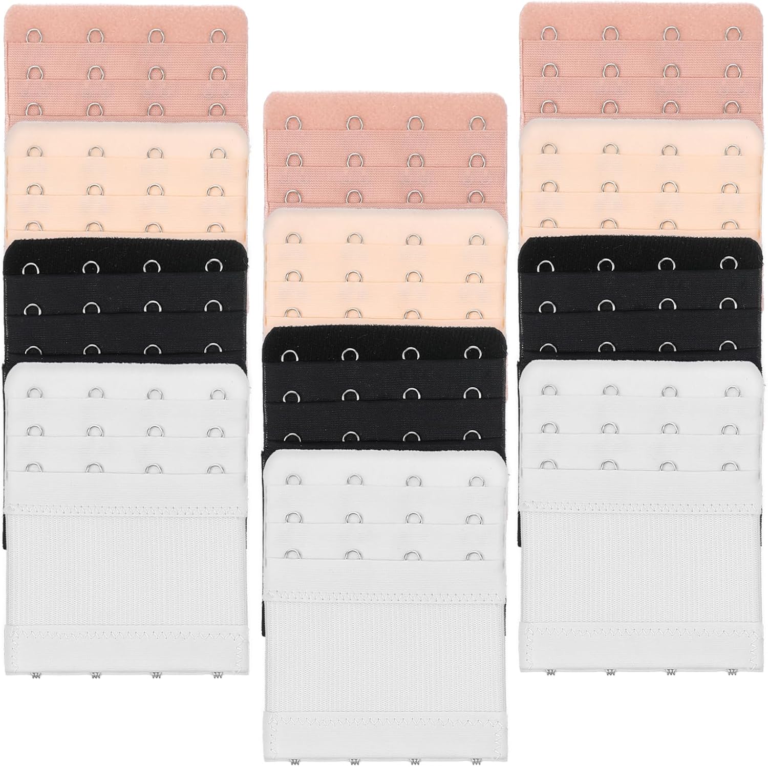 HaiFafafaing 12 Pcs Bras Strap Extender 4 Hooks Bra Extenders Plus Size ...