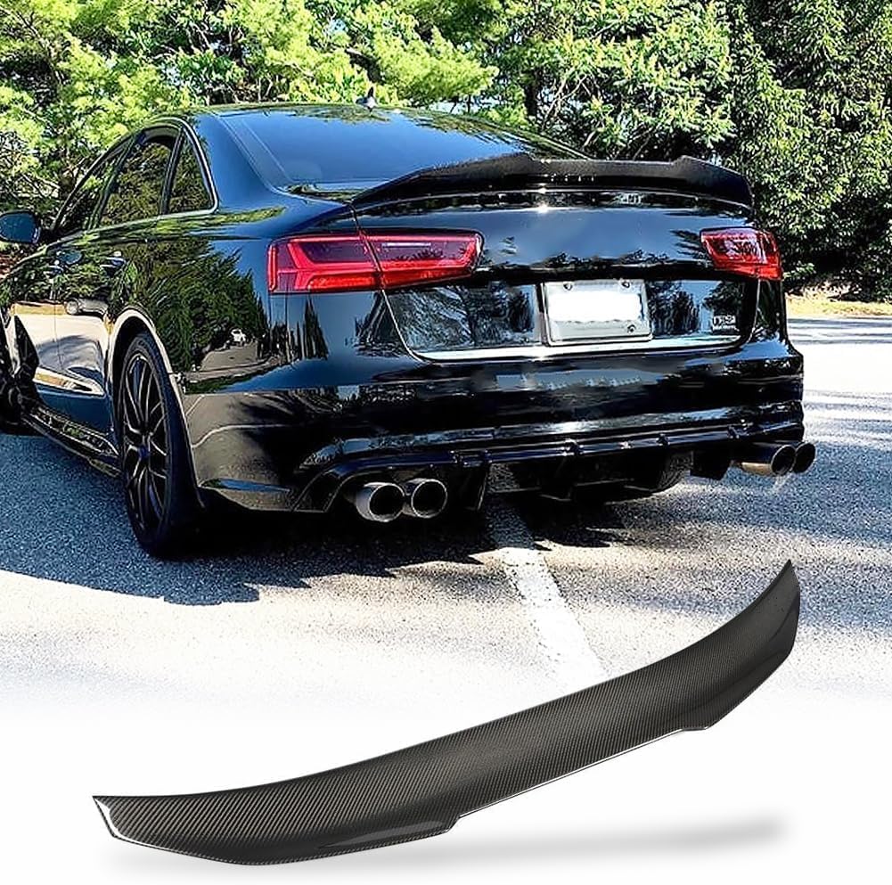 Amazon.com: Carbon Fiber Trunk Spoiler Compatible with 2012-2018 Audi ...