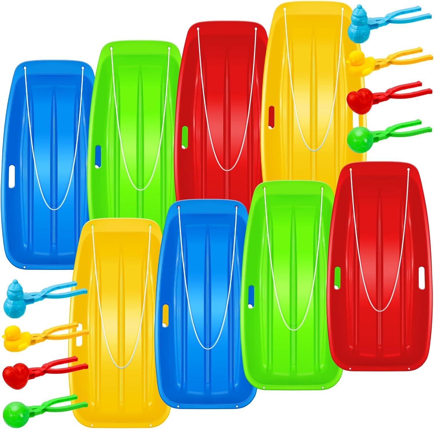 Amazon.com : Liliful 16 Pcs Winter Snow Sled for Kids Adults 35 in ...