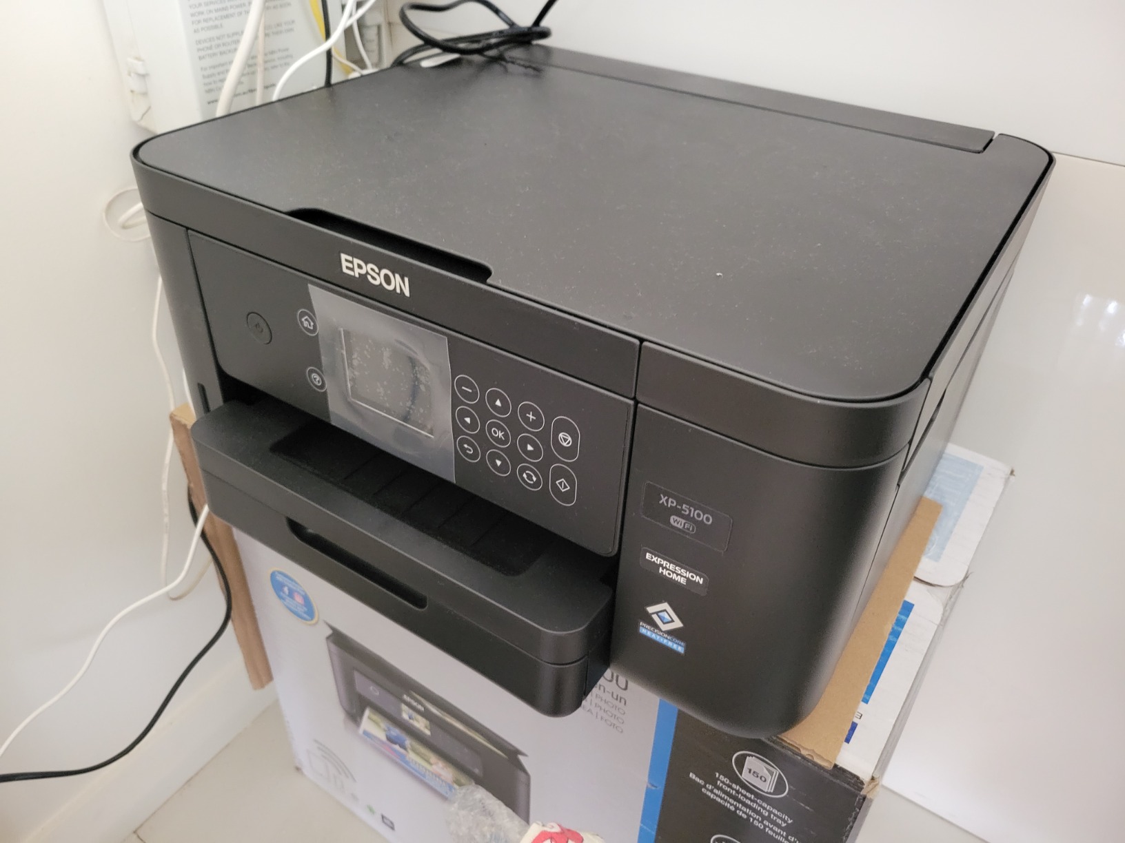 Epson Expression Home XP-5100 Print/Scan/Copy Wi-Fi Printer, Black ...