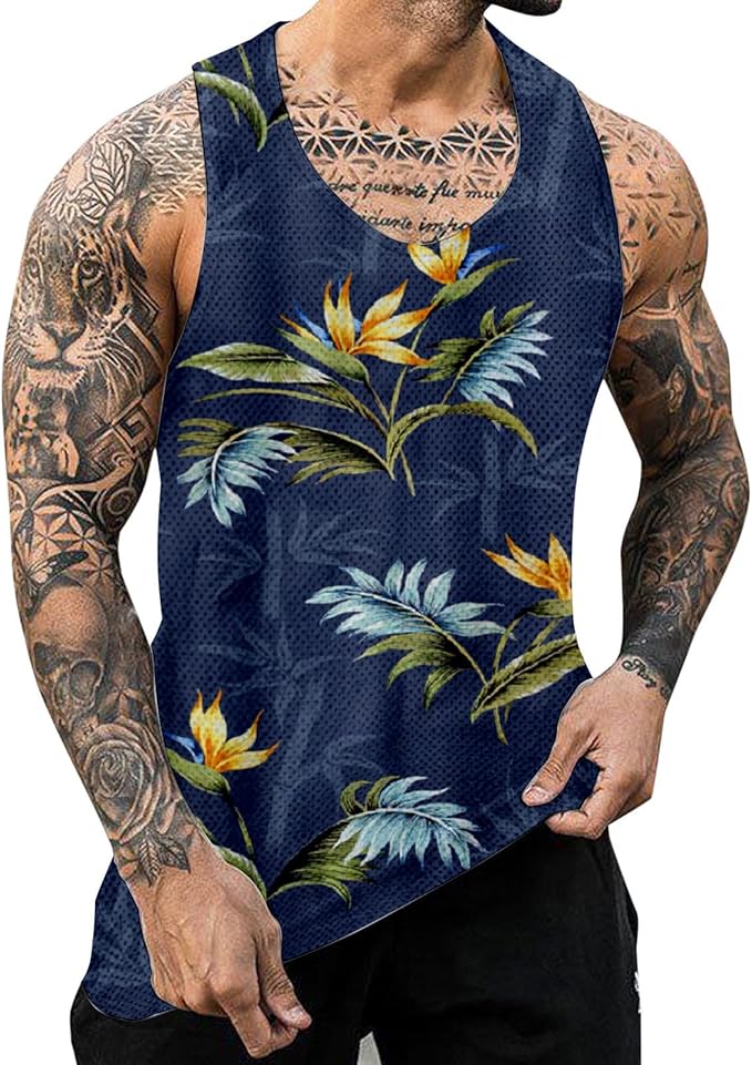Summer Vests For Men Uk Boys Vest Mesh Comfortable Printing 3d Digital ...
