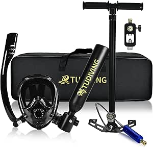 Amazon.com : TUDIVING-0.5L Portable Mini Scuba Tank with Pump,Diving ...