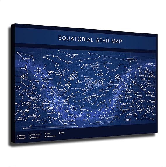 Amazon.com: Schematic Diagram Of Star Constellation Names In The ...