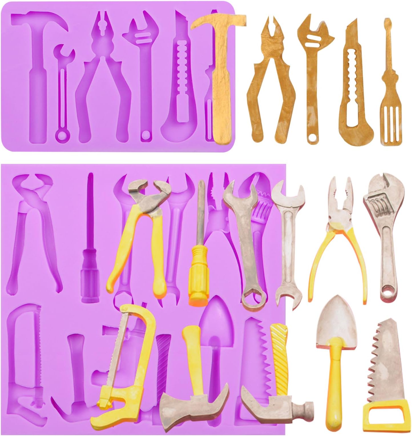 Amazon.com: Construction Tools Silicone Molds, Hand Tools Wrench Hammer ...