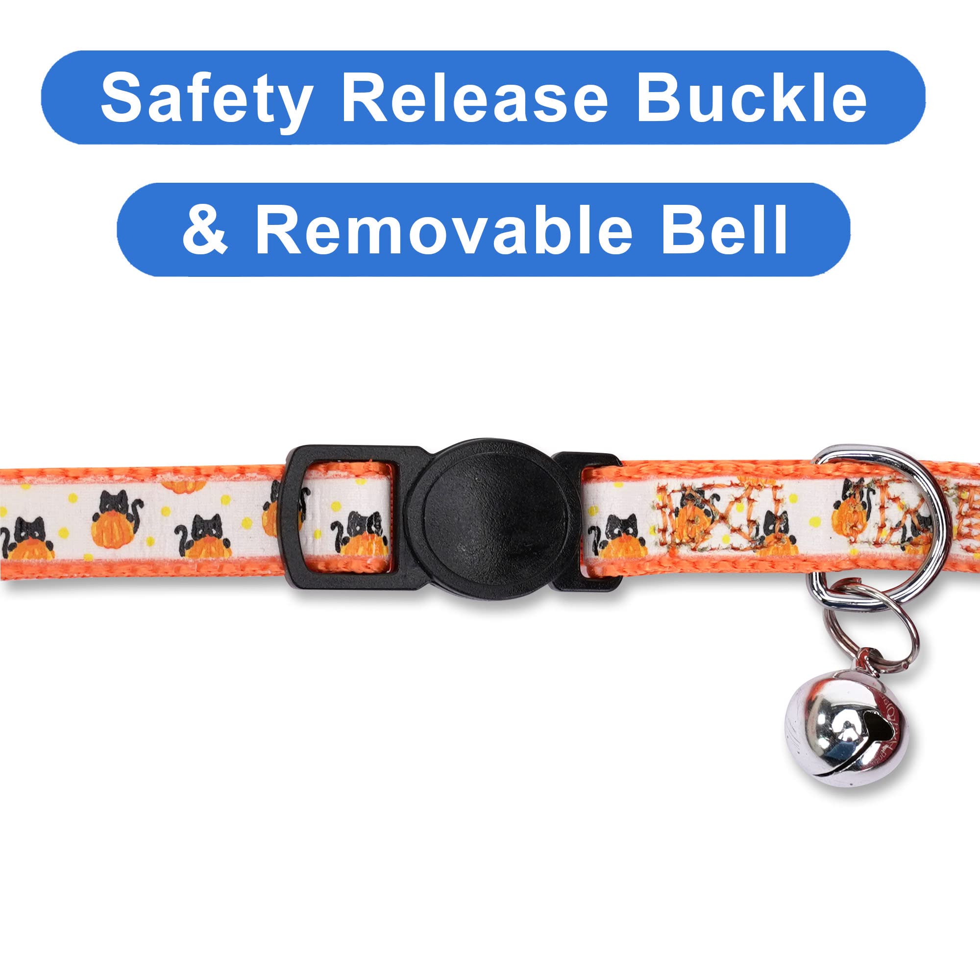 Snapklik.com : Pawtitas Halloween Cat Collars For Cats Adjustable ...