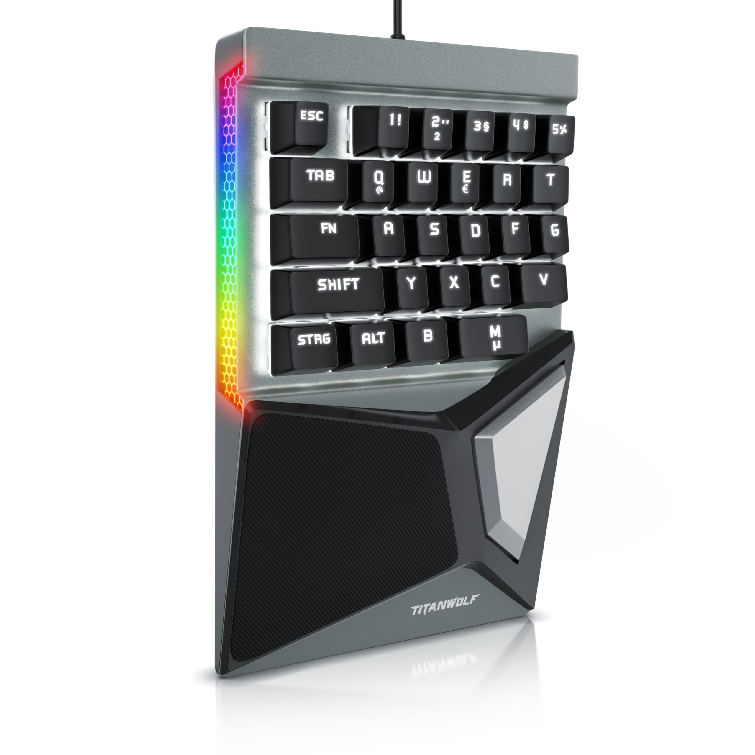Titanwolf Einhand Gaming Tastatur, Gaming Keypad Ziffernblock ...