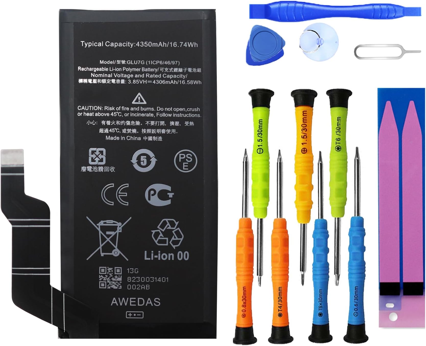Amazon.com: SHENMZ for Pixel 7a Battery Replacement Kits Compatible ...