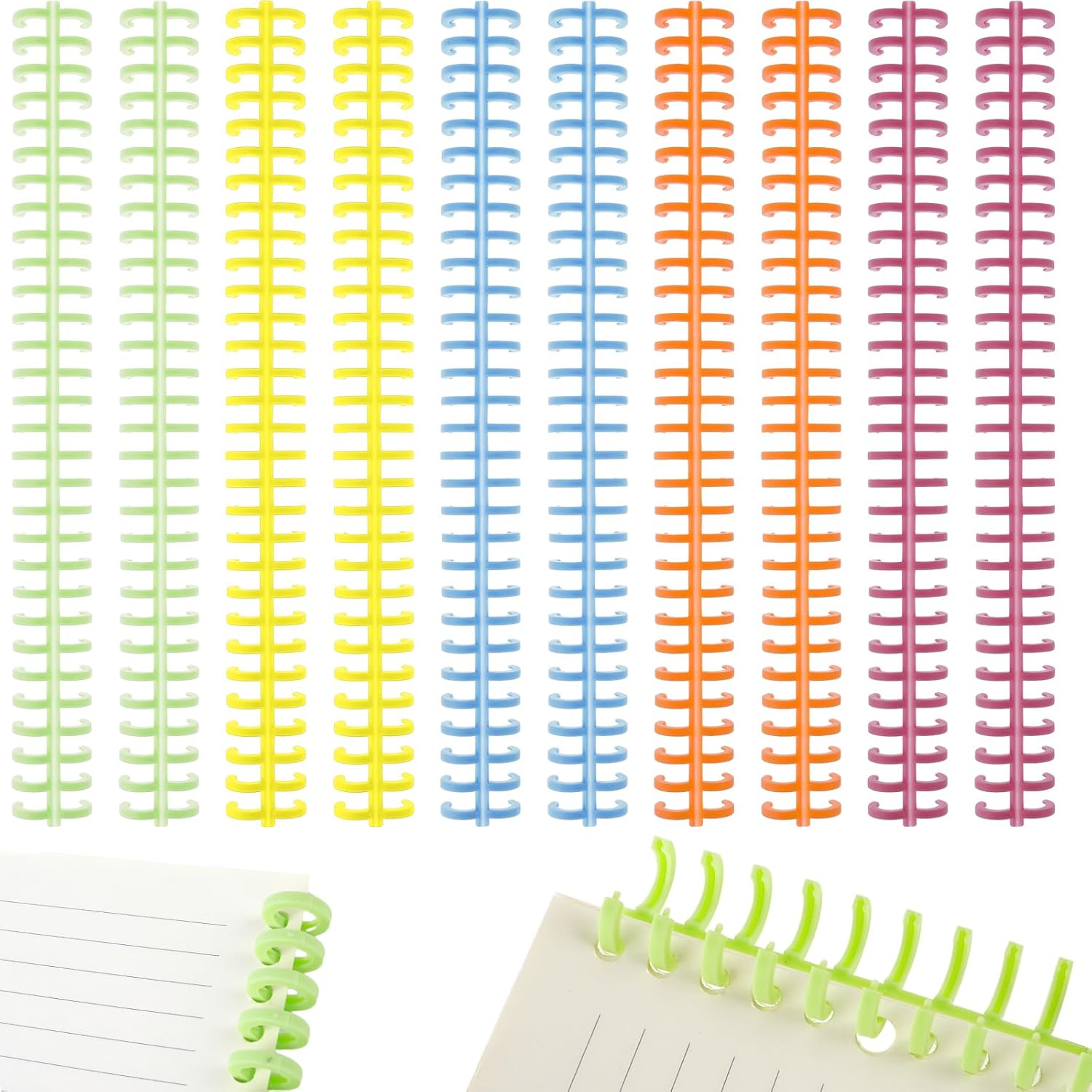 Amazon.com : 10 Pcs Binding Combs 30 Rings Comb Binding Spines Coil ...