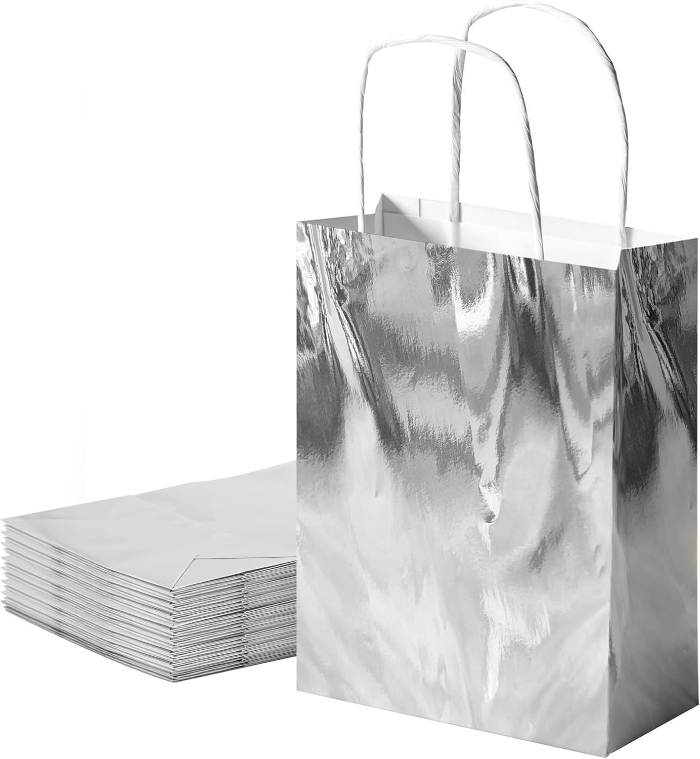 Amazon.com: vinomacoo Gift Bags Silver - 20 Pack, 12.5x10x4.7 Inch ...