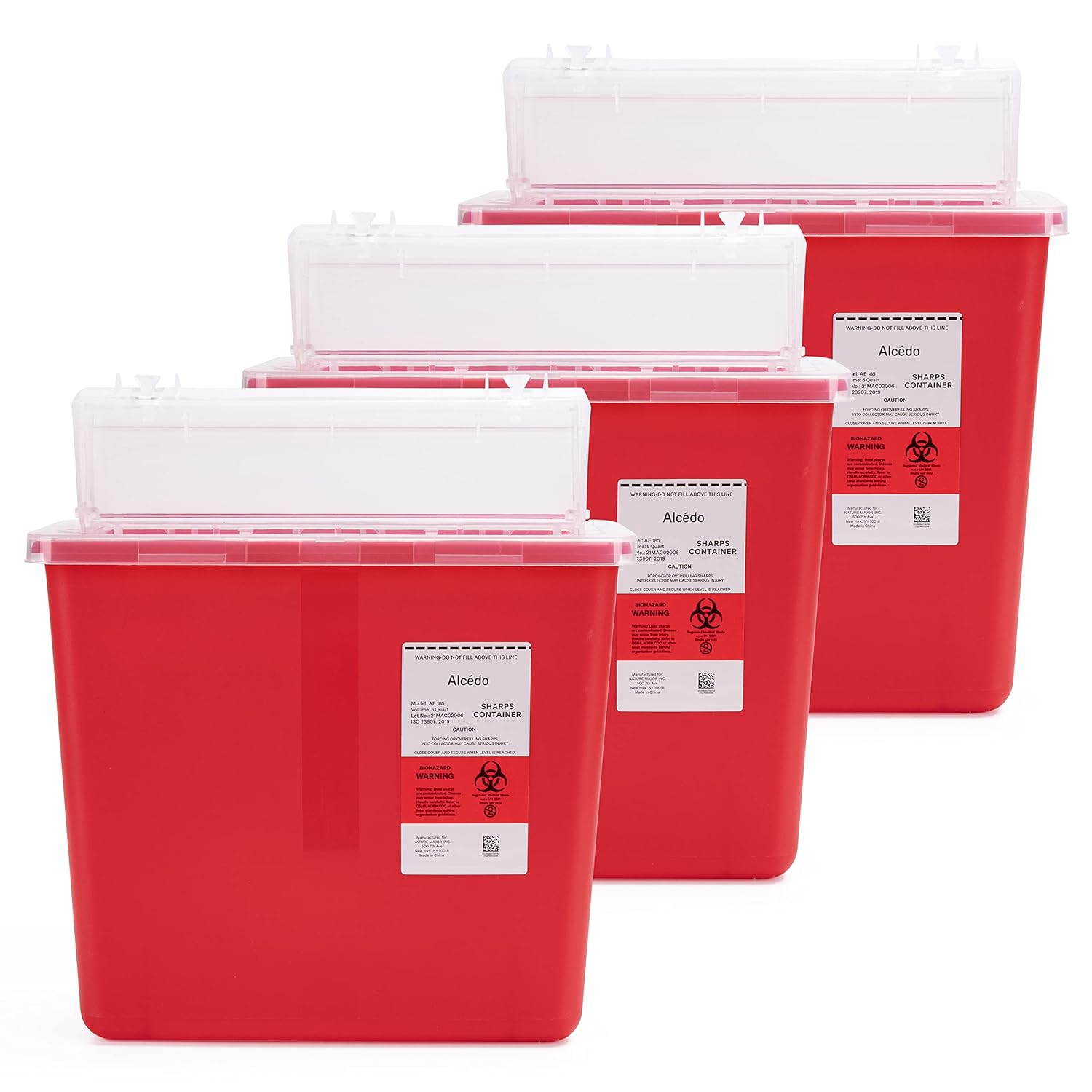 Alcedo Lab Sharps Container 5 Quart (3-Pack): Amazon.com: Industrial ...