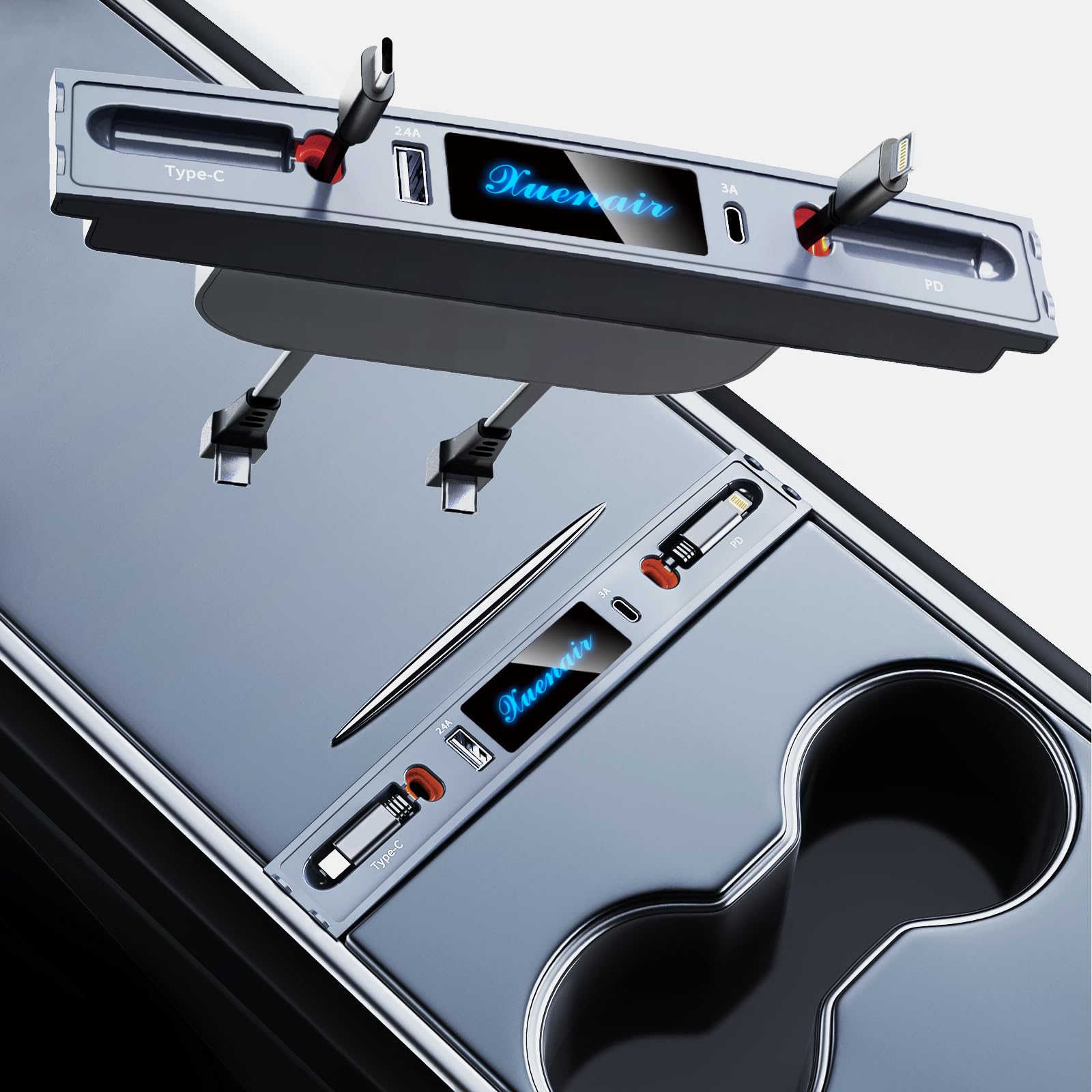 Buy xuenair Tesla USB Hub for Model Y 2023 2022 2021 2020 All Series ...