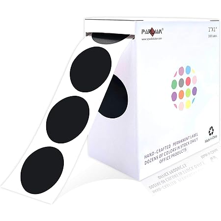 Amazon.com : Hybsk Color Coding Dot Labels 1" Round Natural Paper ...