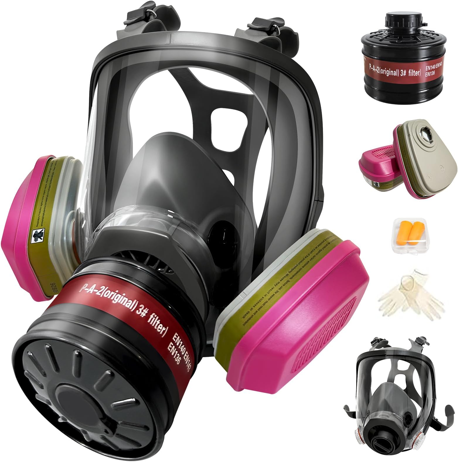 MSA 10051287 Millennium Riot Control Gas Mask - Size: Medium, Color ...