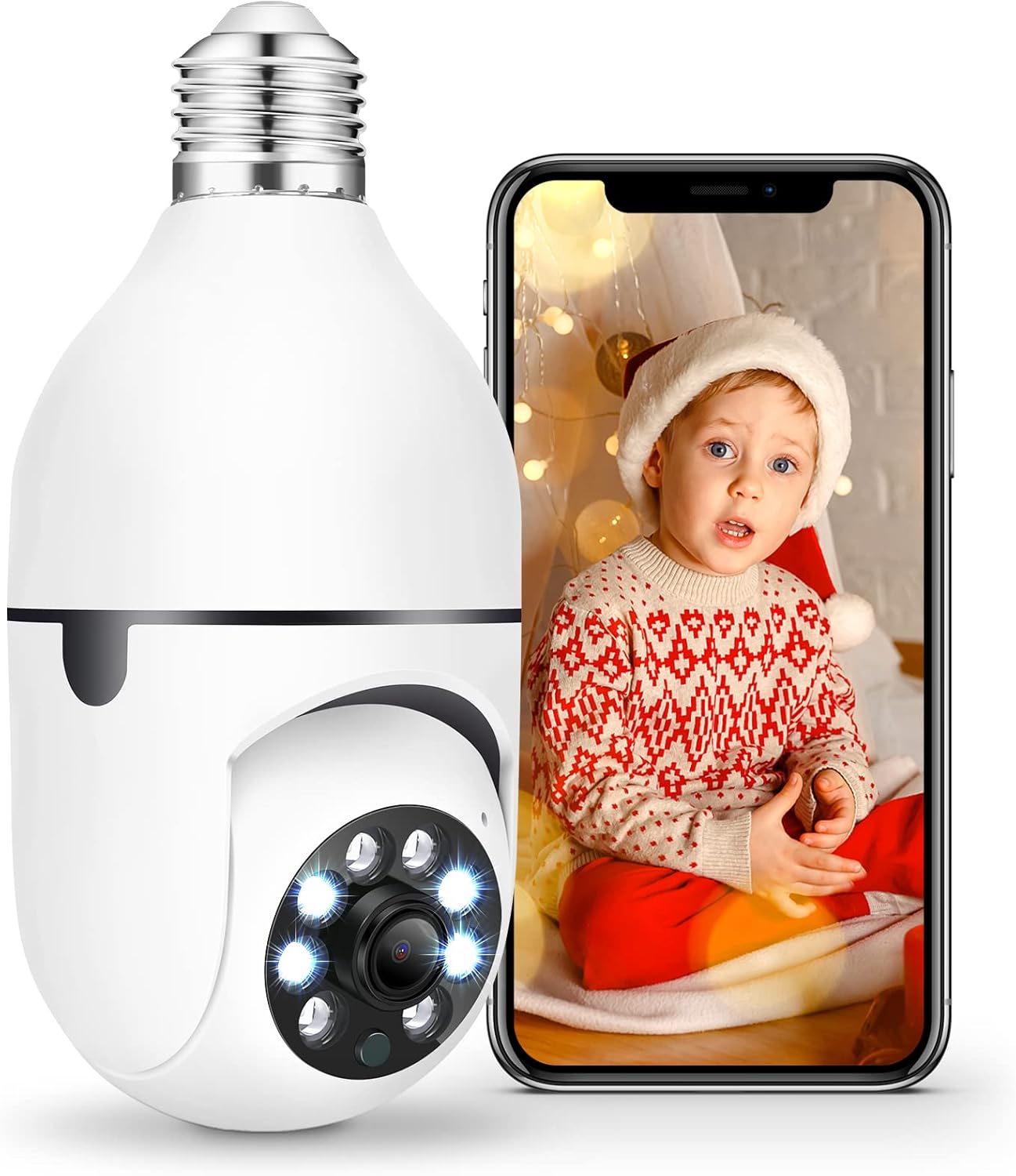 Amazon.com : BESDERSEC Light Bulb Security Camera, PTZ 360° Panoramic ...