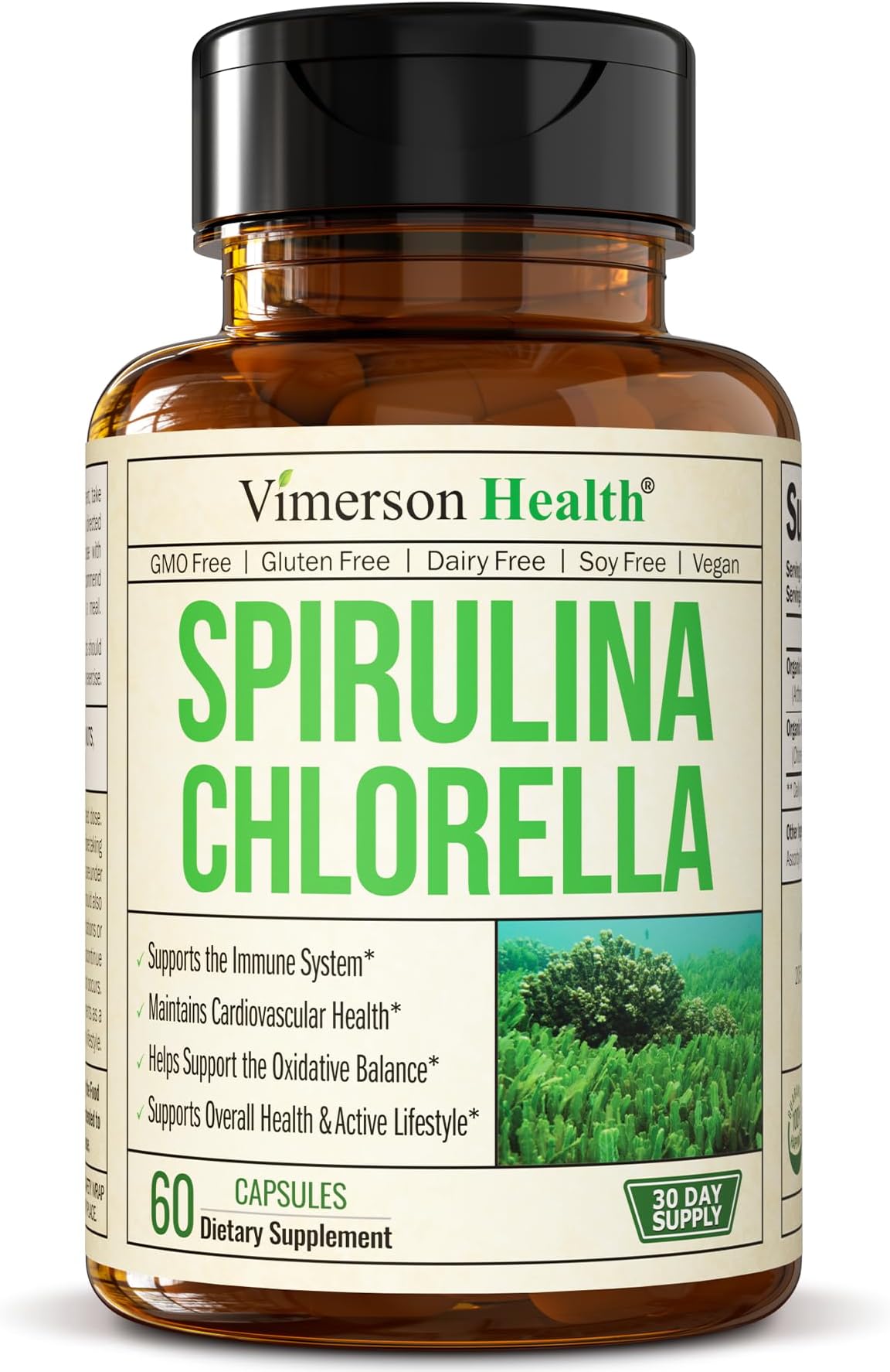 Amazon.com: Organic Spirulina and Chlorella Capsules | Spirulina ...