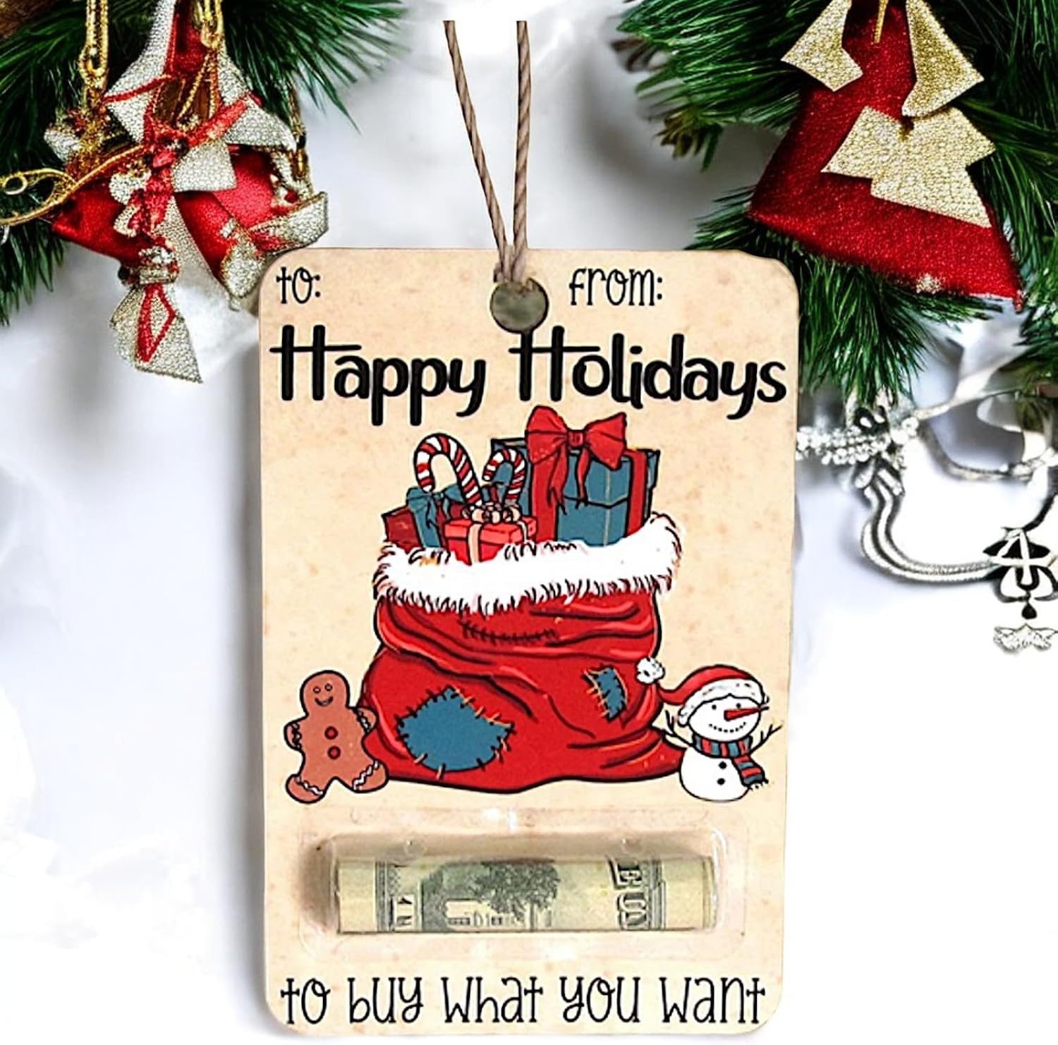 Amazon.com: Handmade Wooden Money Clip Gift, Santa Claus Wallet ...
