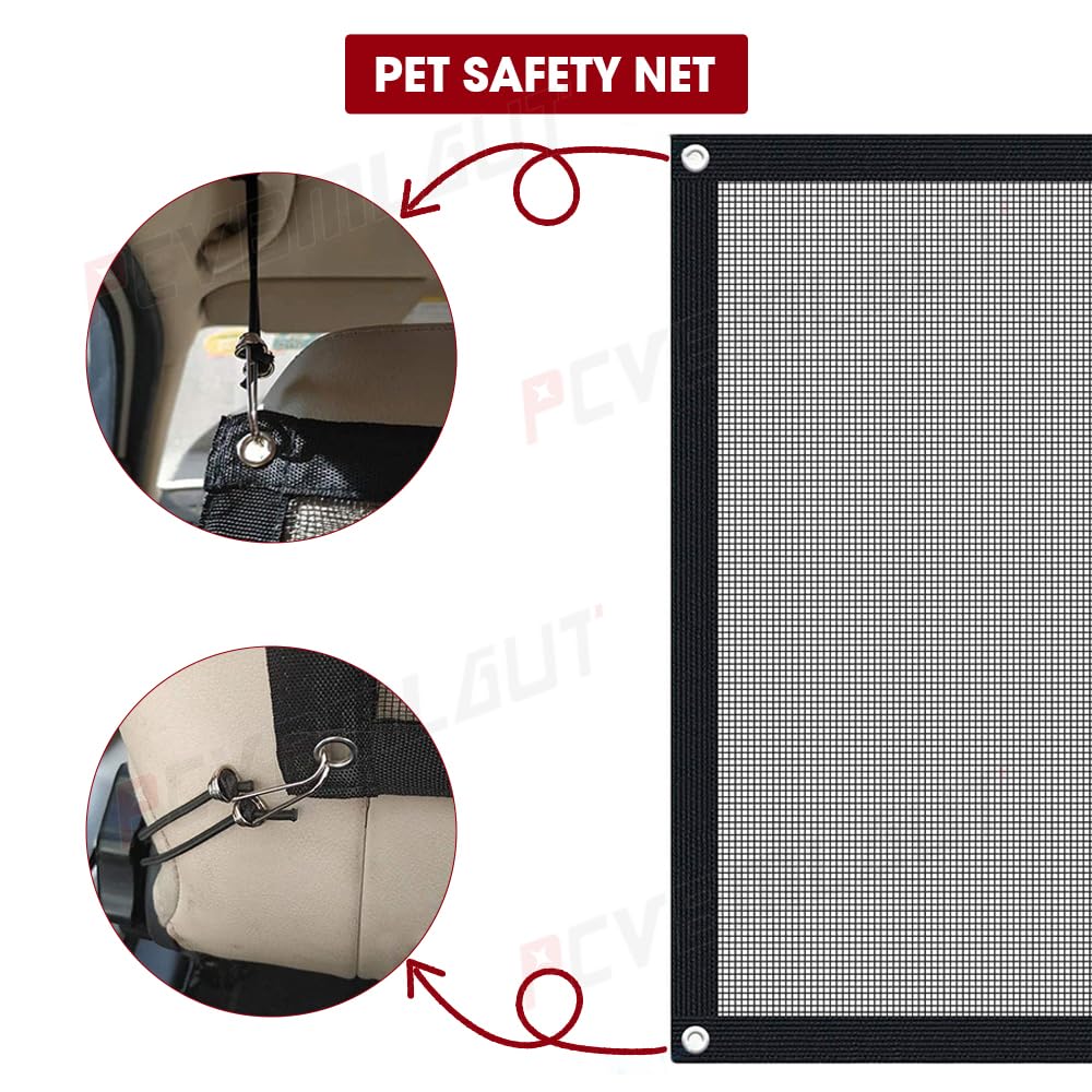Snapklik.com : PCVBMLAUT Dog Backseat Barrier Net For Cars SUVs Trucks ...