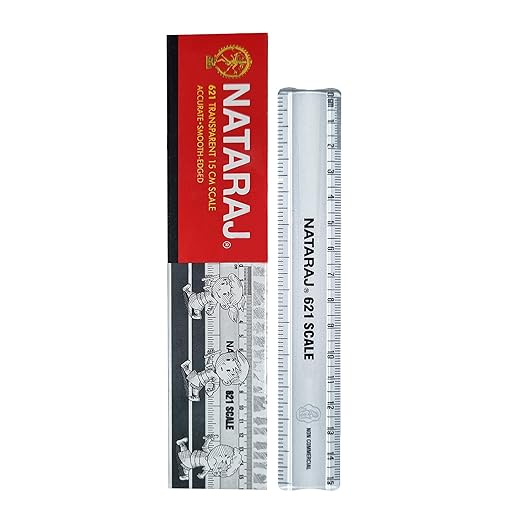 Nataraj 621 Scale 15 CM | High Accuracy | Smooth and Rounded Edges ...
