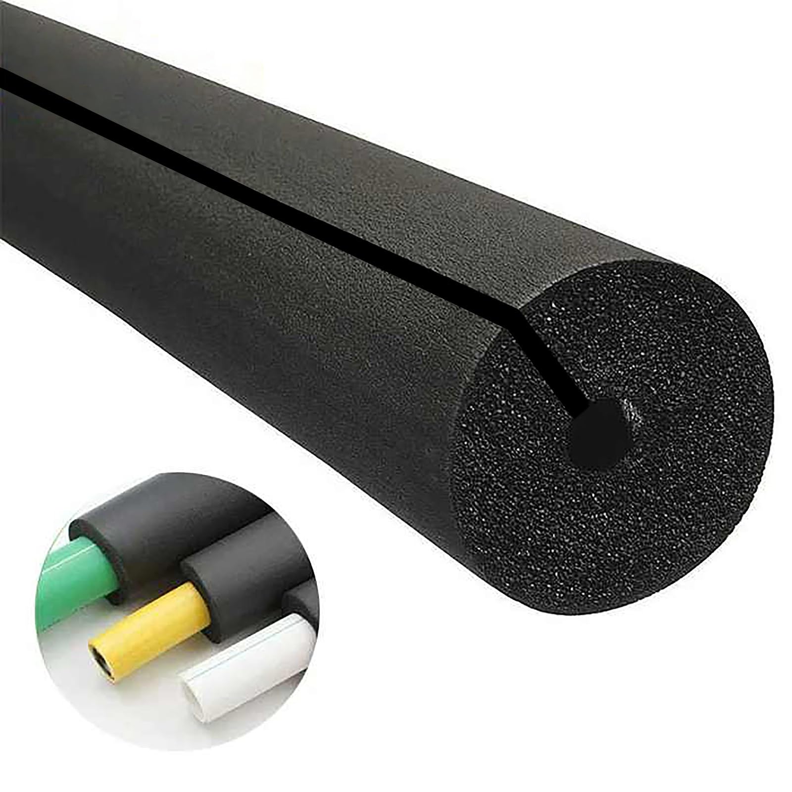 Amazon.com: Pre Slit Water Pipe Insulation Foam Tube 1" 1-1/3" 1-5/7" 1 ...