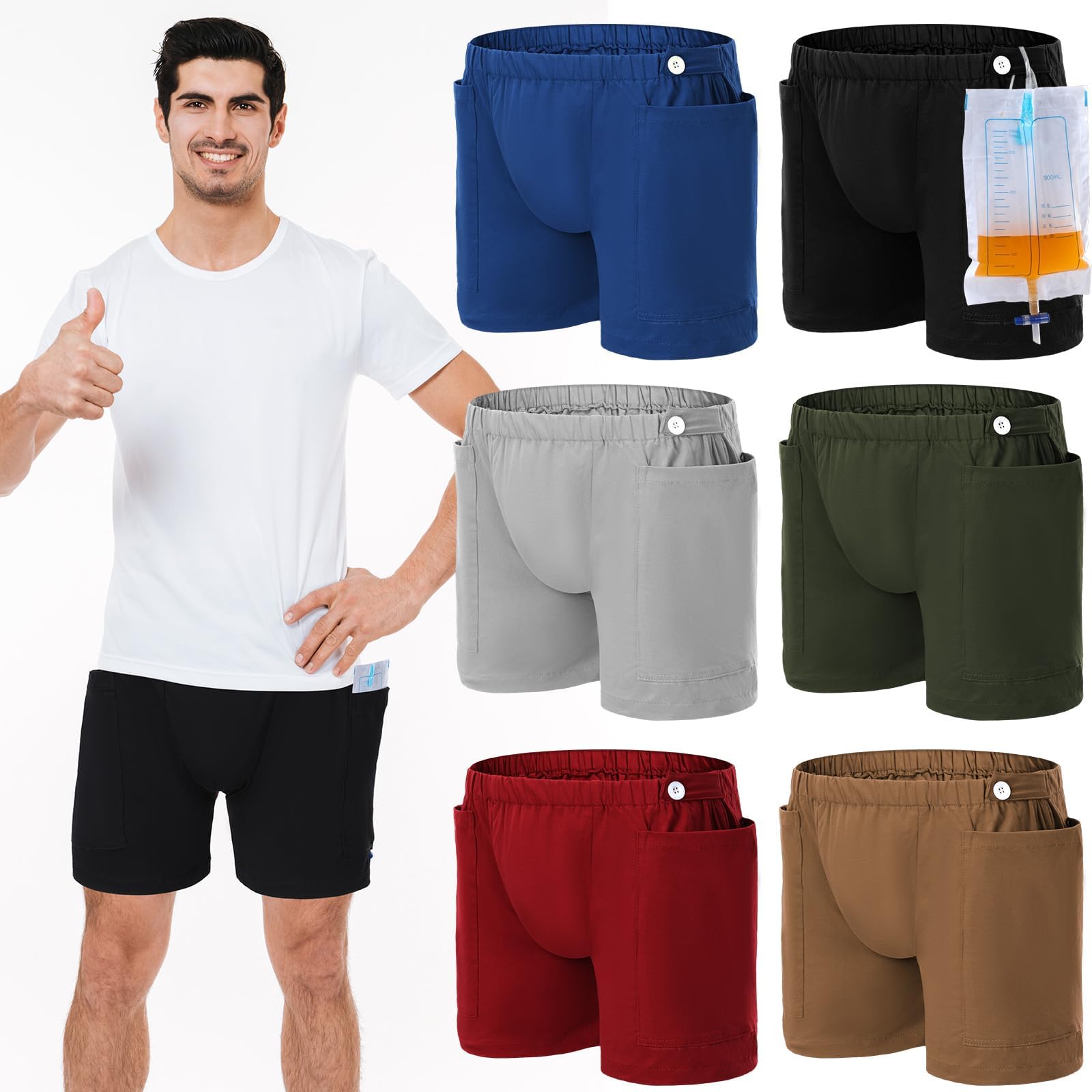 Amazon.com: Timgle 6 Pcs Urine Bag Pants, Incontinence Care Catheter ...