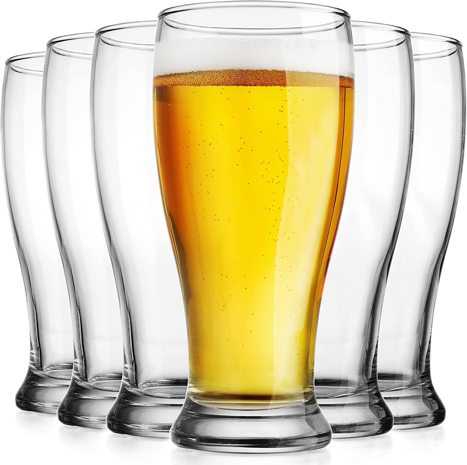 Buy BLISSBORN Tulip Crystal Clear Long Beer Glass Set of 6/460 ML Beer ...
