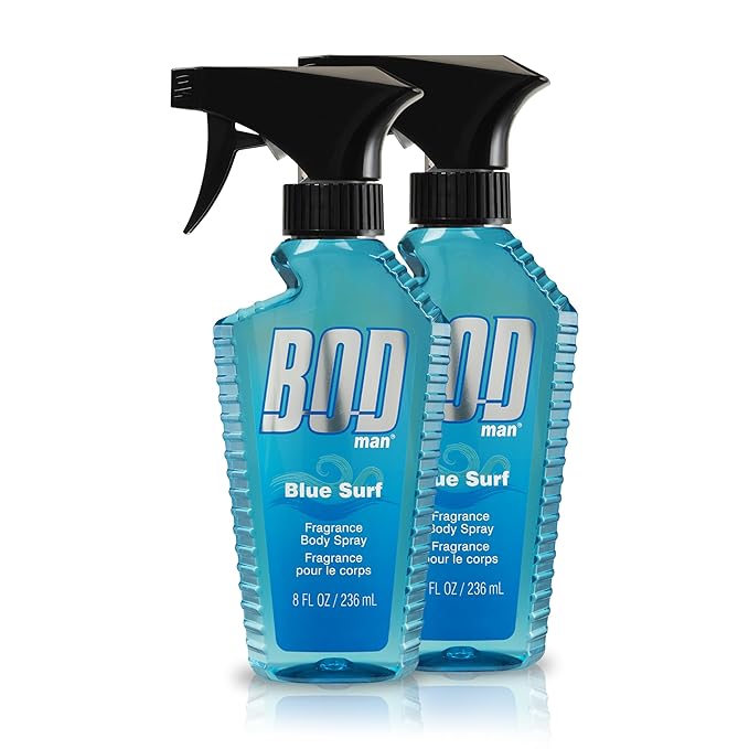 Amazon.com: BOD man Fragrance Body Spray, Blue Surf, 8 fl oz (Pack of 2)