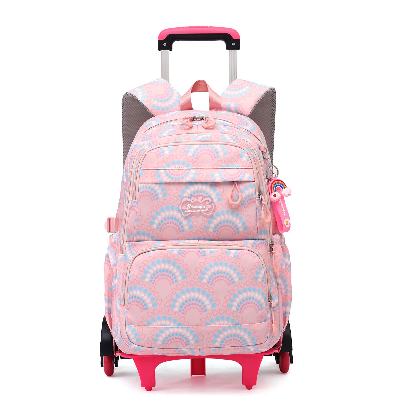 Amazon.com | Mfikaryi Girls Rolling Backpack Elementary Student Outdoor ...