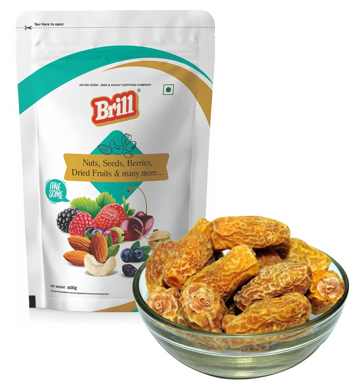 Brill Dry Dates (Yellow) Chhuhara 400g | Yellow Dry Dates/Pila Sukha ...