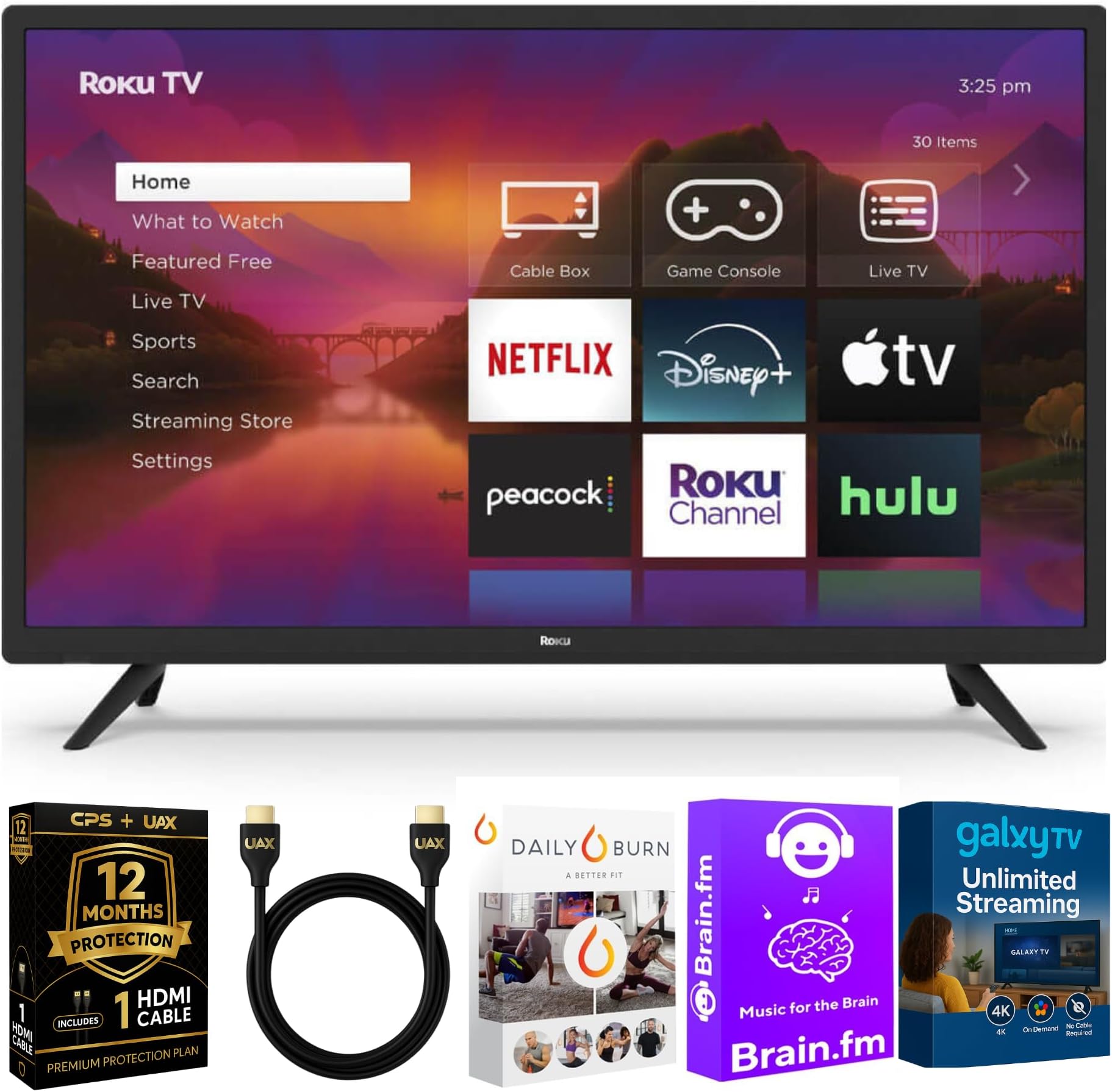 Amazon.com: Roku 32-Inch Select Series Full HD Smart TV Bundle – 1080p ...