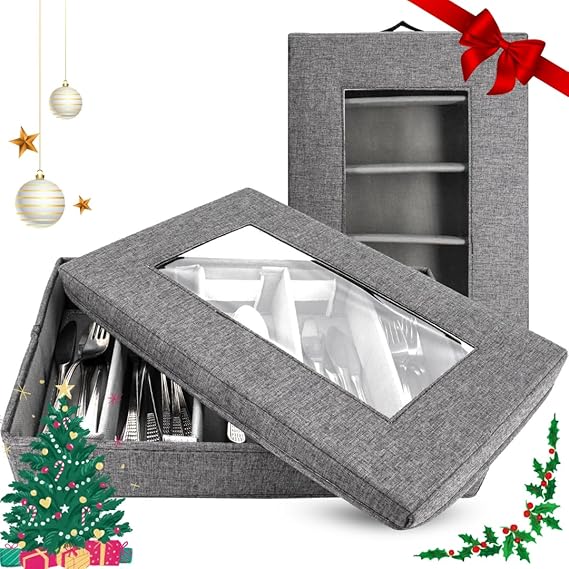 Amazon.com: Homelux Theory Silverware Organizer with Lid, Hard Shell ...