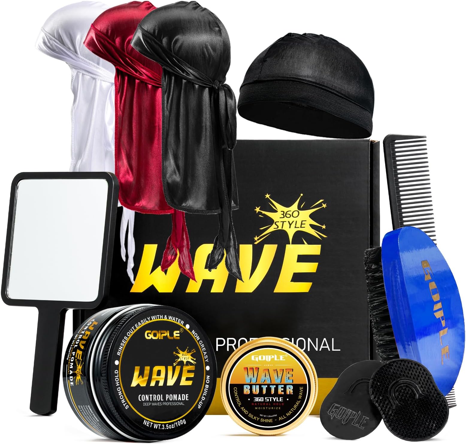 Amazon.com: Wave Pomade for Men Strong Hold Easy Wash 360 Wave Training ...