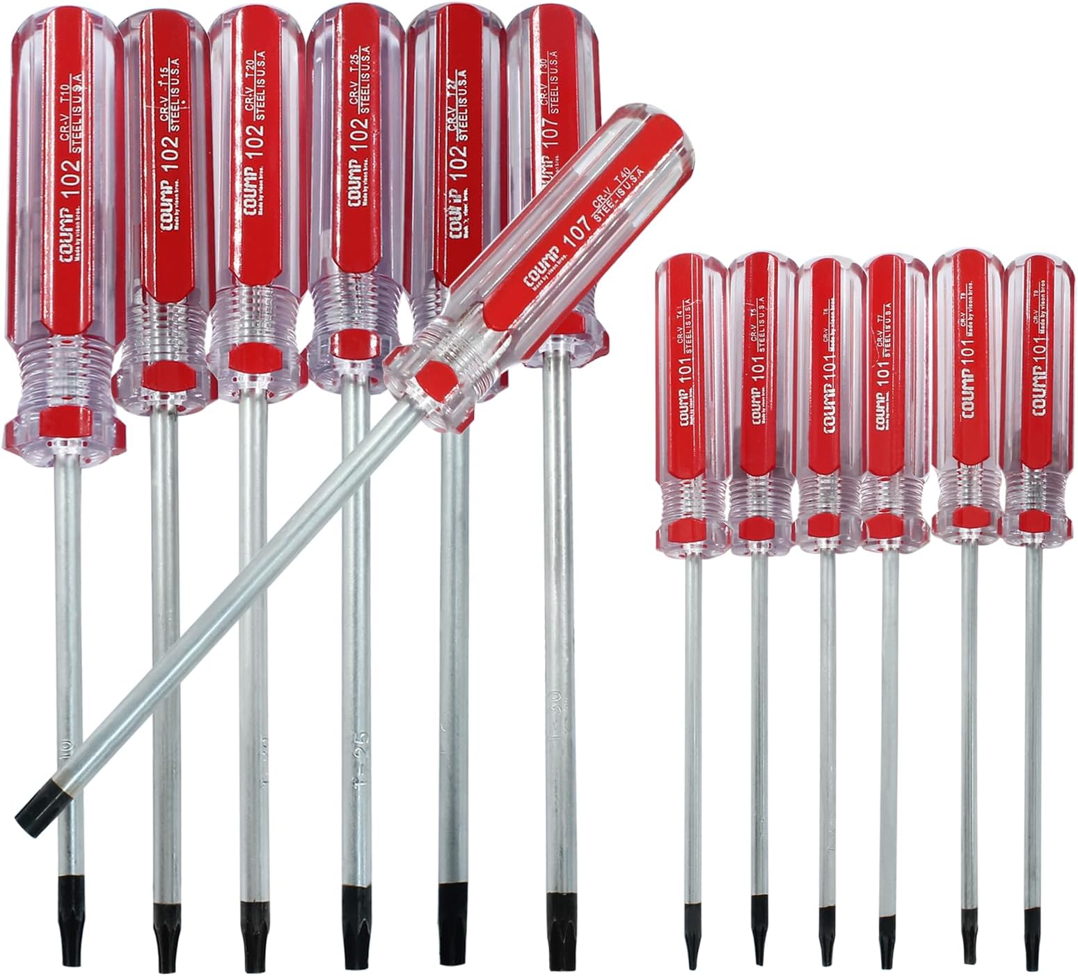 HARSKIYER 6 Pack Torx Screwdriver Set, T4 T5 T6 T7 T8 T9 Magnetic Head ...