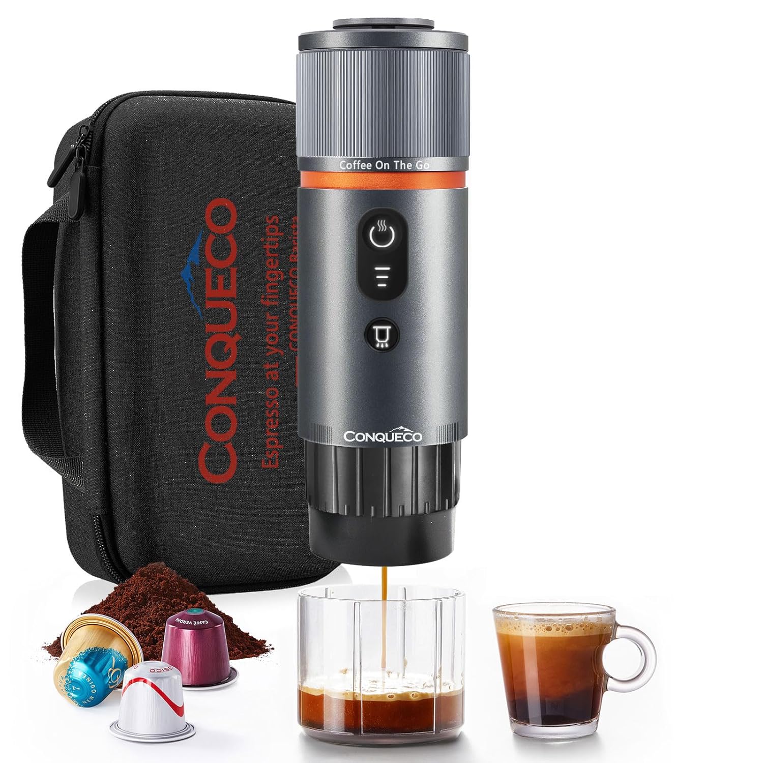 CONQUECO Portable Espresso Machine Electric Coffee Machine: 12V Car ...