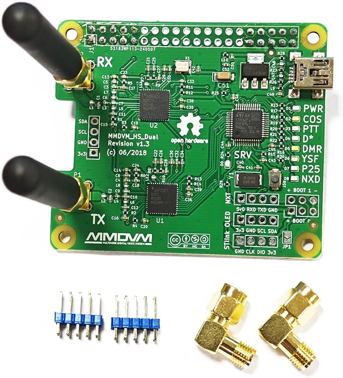 Amazon.com: AURSINC MMDVM Duplex Hotspot Module Dual Hat V1.5.2 Support ...