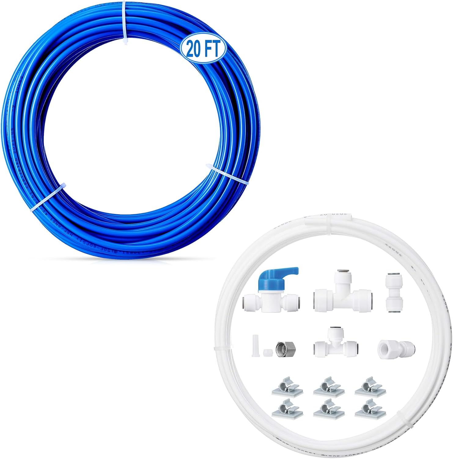 20FT 1/4 Inch O.D.RO Water Tubing,NSF Certified Pipe for RO(Reverse ...