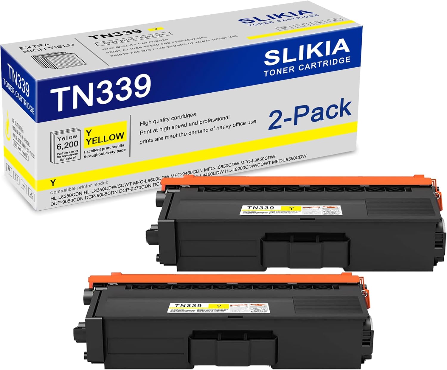 Amazon.com: 2-Pack Yellow TN339 Toner Cartridge: Compatible TN339 TN-339 Replacement for Brother ...
