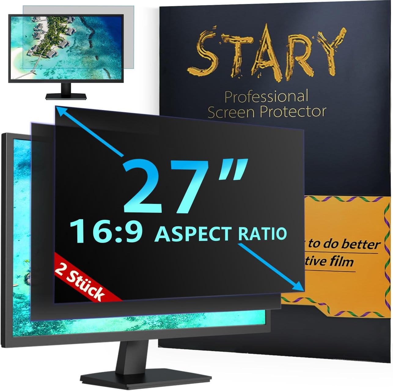 Amazon.com: [2 Pack] 27 Inch Computer Privacy Screen for 16:9 ...